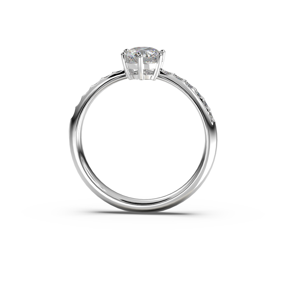 Engagement rings with round cut shape diamond - Clemència Peris ® Jewellery