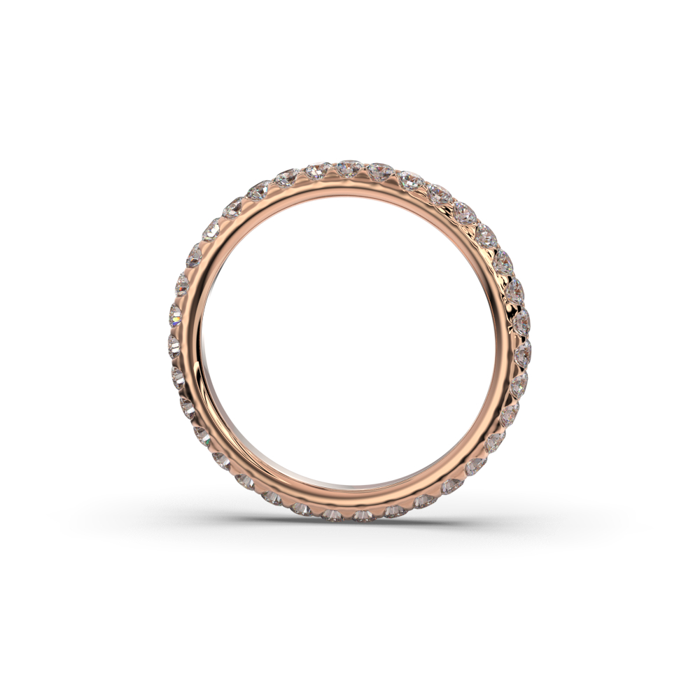 Diamond ring made of 18kt red gold - Clemència Peris ® Jewellery